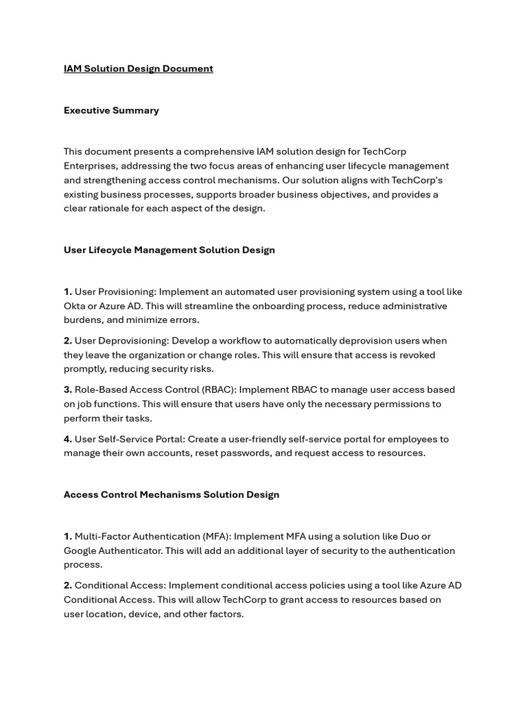 Designing IAM Solution | PDF | Security Technology | Secure Communication