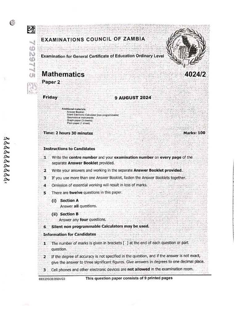 2024 P2 Gce | PDF