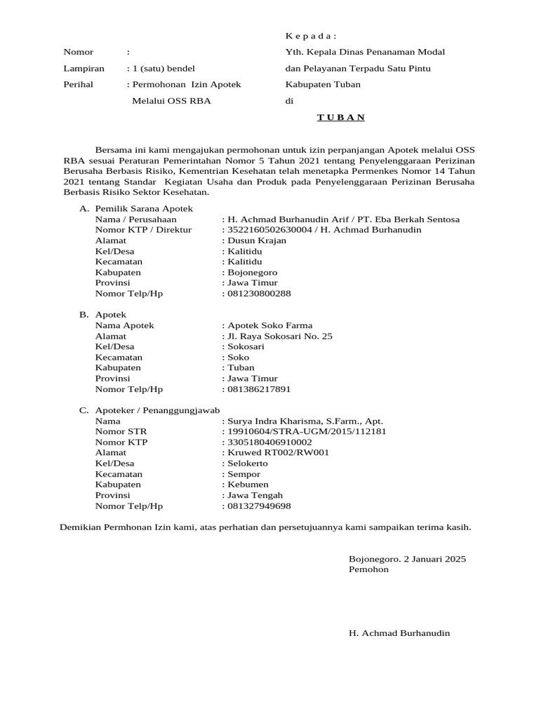 Izin Oss Rba | PDF