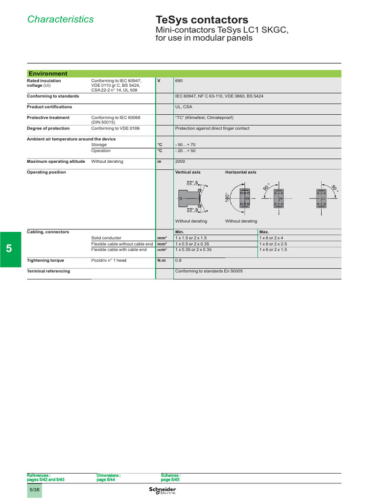 TeSys Contactor Catalogue Overview | PDF