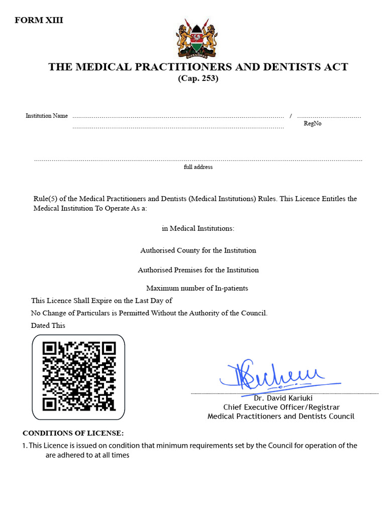 Private Medical Institution License | PDF | Health Care