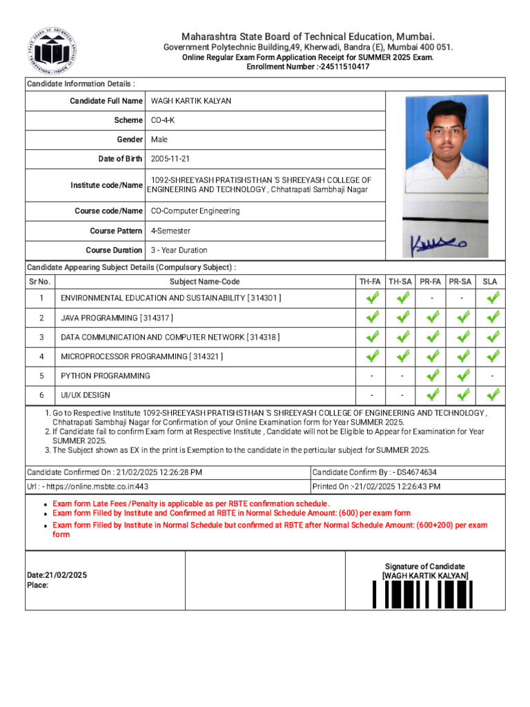 kartik w | PDF | Qualifications | Educational Stages