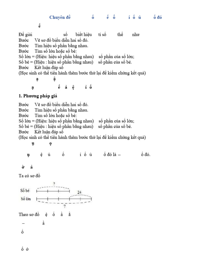 Tim Hai So Khi Biet Hieu Va Ti Cua Hai So Do Lop 4 Va Cach Giai | PDF
