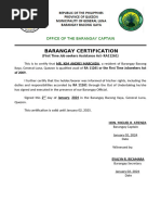 Barangay Certificate Firsttime Jobseeker Template | PDF