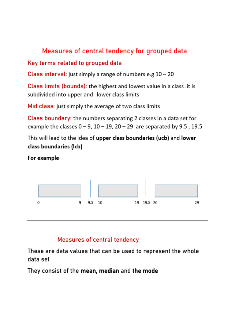 Measures of Central Tendency For Grouped Data | PDF | Mode (Statistics) | Mean