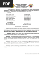 BDC SB Resolution Approving and Adopting The 3 Year BDP | PDF