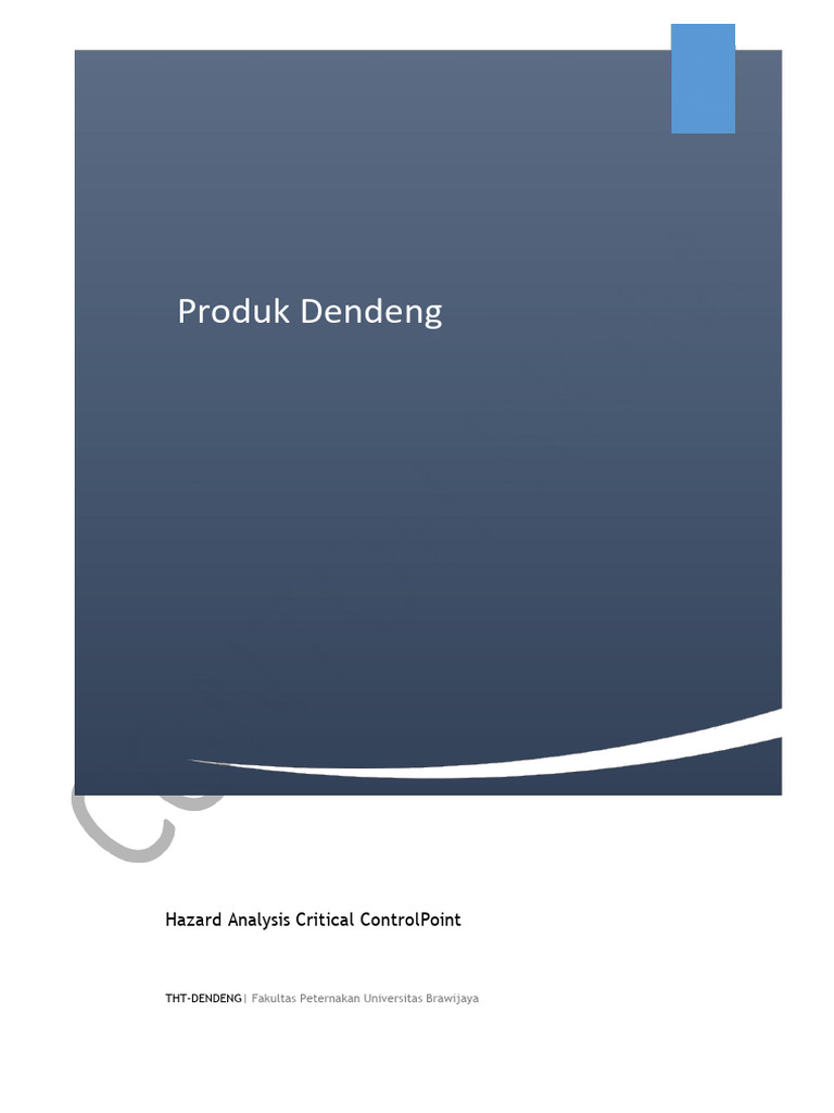 Rencana Kerja Dan Jaminan Mutu Produk Dendeng | PDF