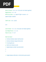Class 10 Physics Formula Sheet | PDF | Teaching Methods & Materials