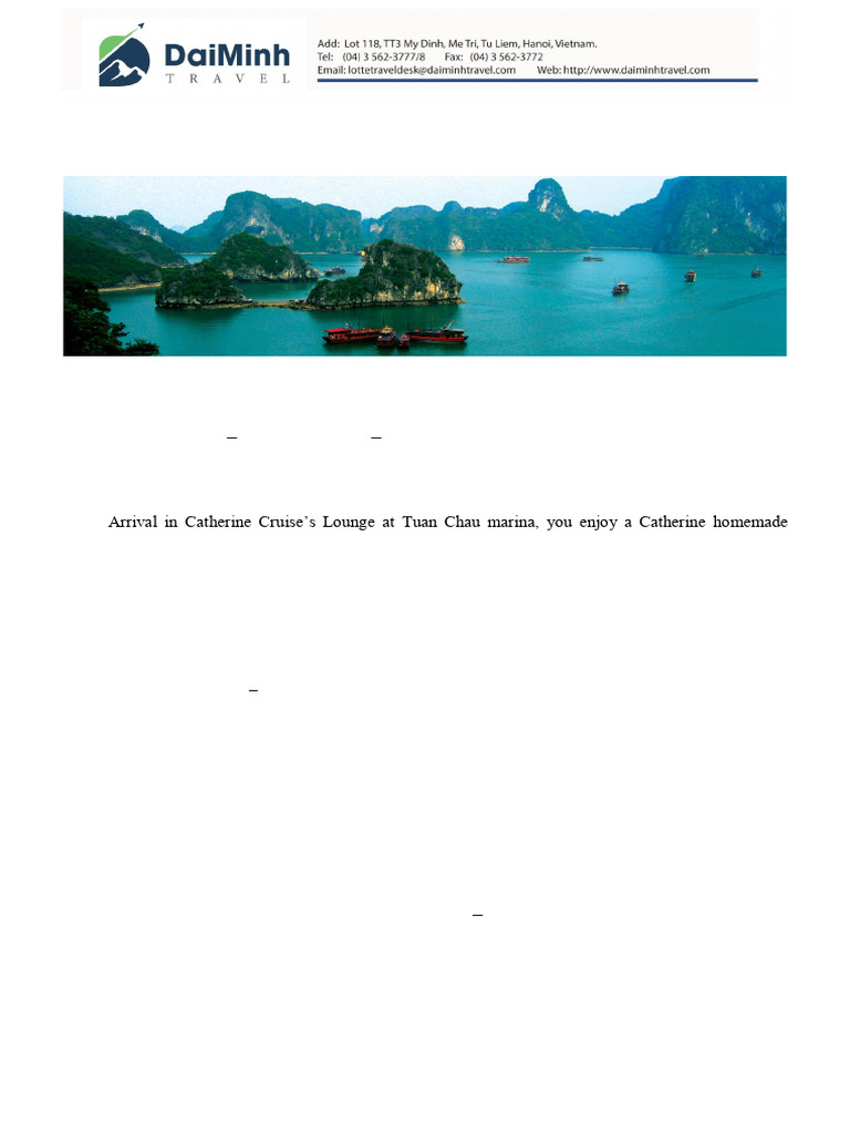 May 1st 2025 Halong Bay 2 days 1 night - Catherine cruise | PDF | Restaurants