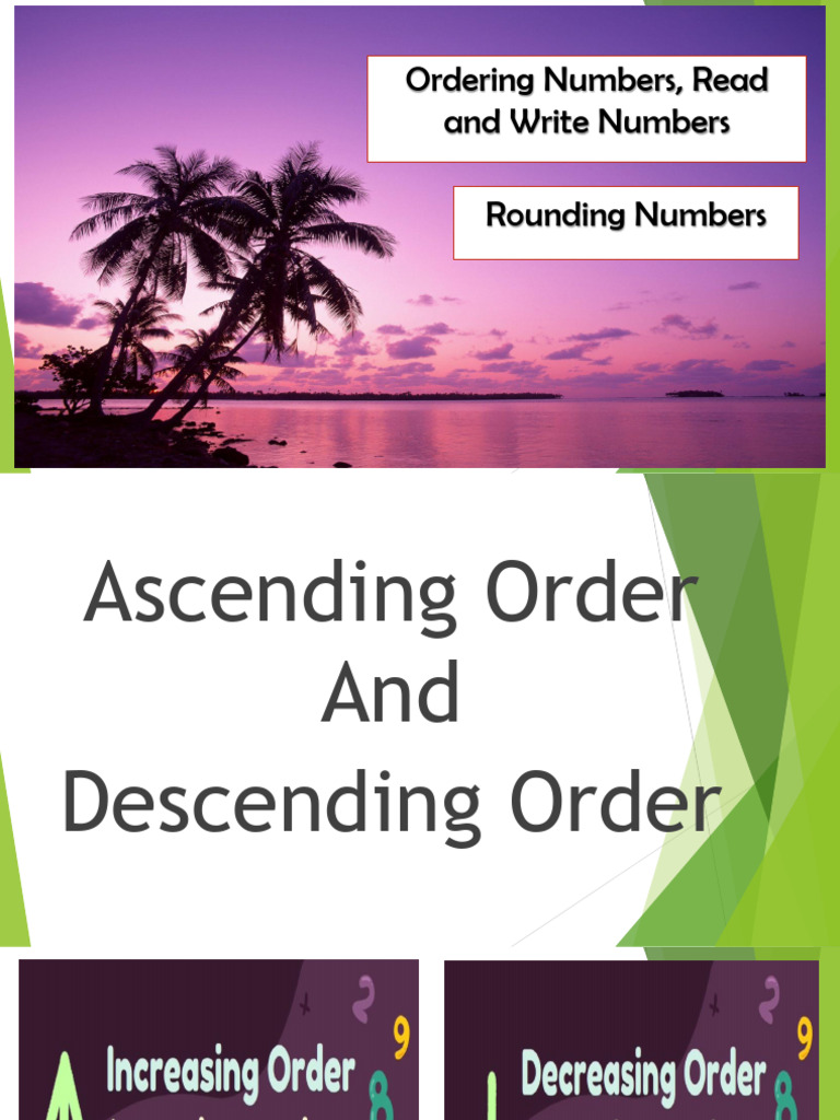 MATH-Ordering Numbers, Read and Write Numbers | PDF | Arithmetic | Symbols