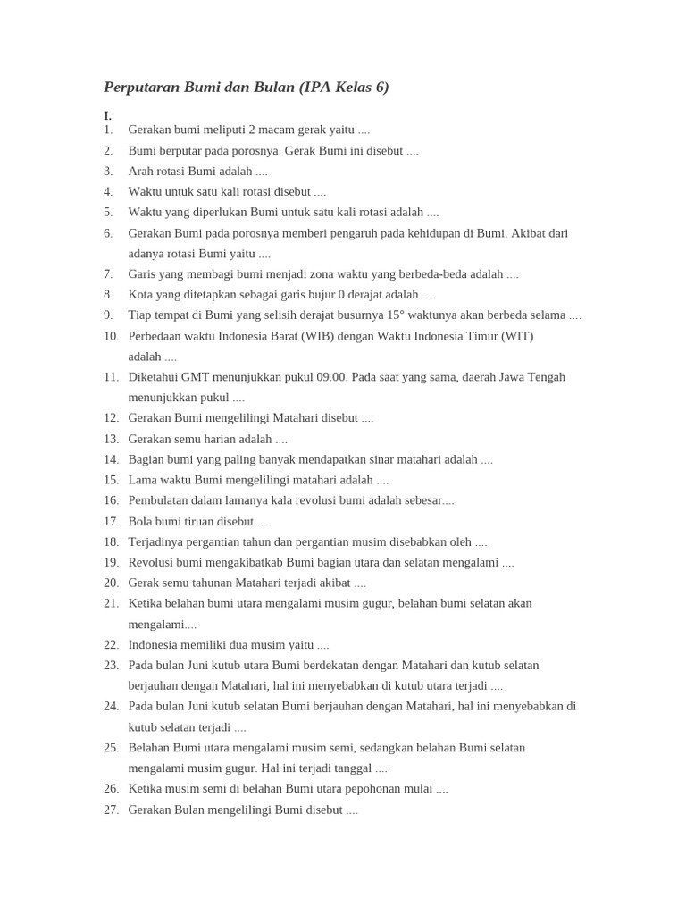 Perputaran Bumi Dan Bulan | PDF