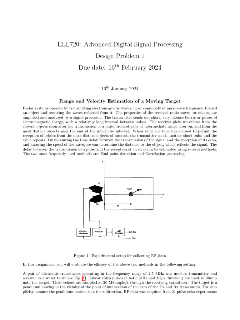 ELL720 Design Problem 1 | PDF | Transmitter | Telecommunications Engineering