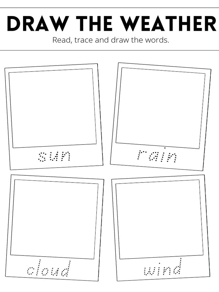 Draw The Weather Worksheet | PDF
