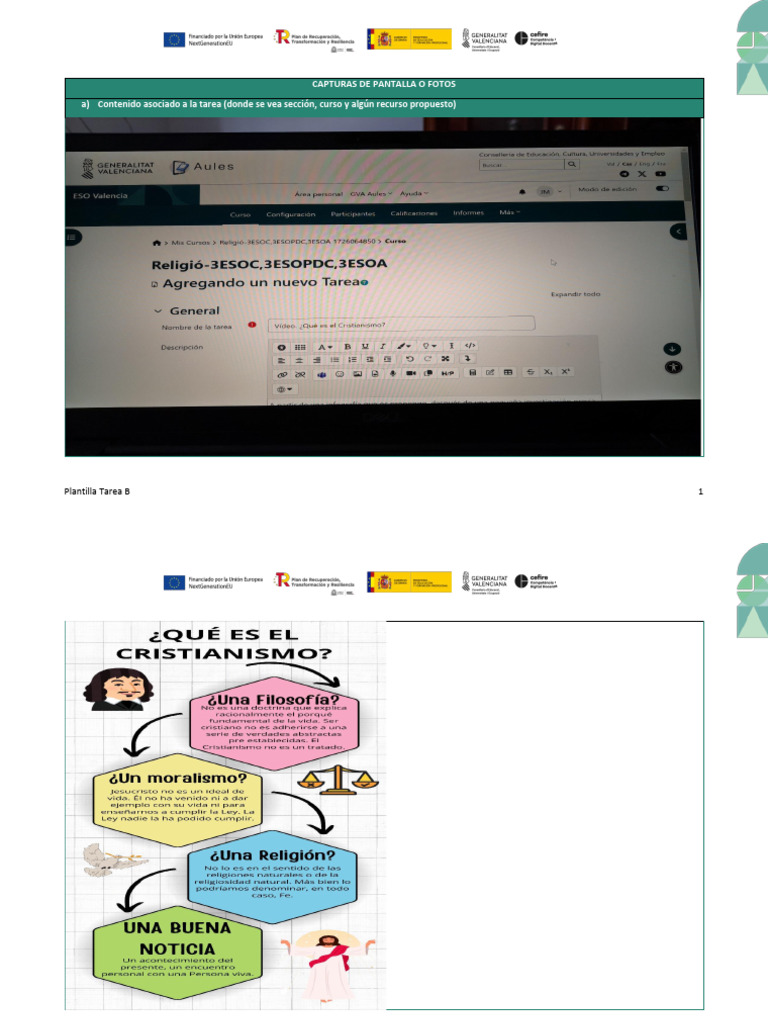 MARTÍ, JAVIER Plantilla - Tarea - B - Cas | PDF | Salón de clases | Aprendizaje
