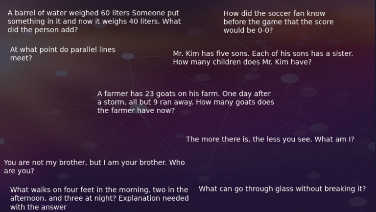 Riddles and Brain Teasers Explained | PDF