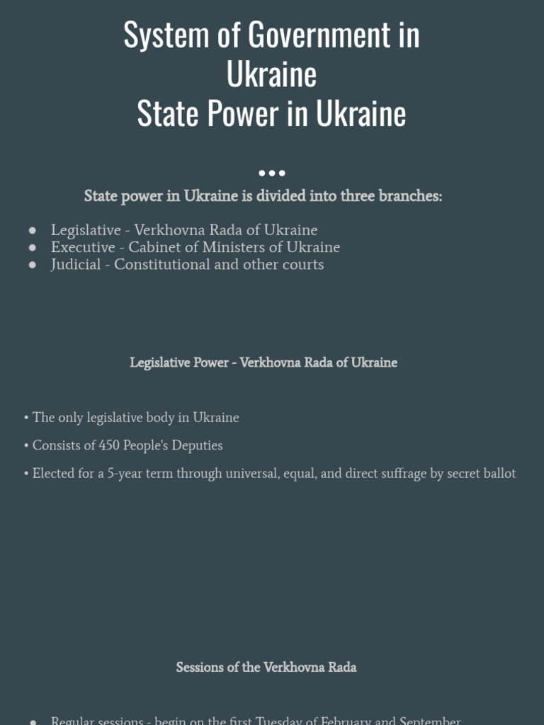 Ukraine's Government Structure Explained | PDF