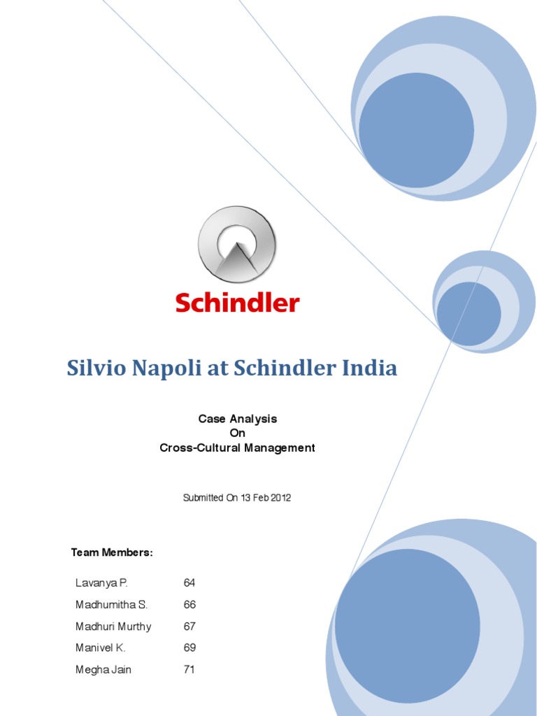 Schindler Case Analysis | Download Free PDF | Outsourcing | Elevator