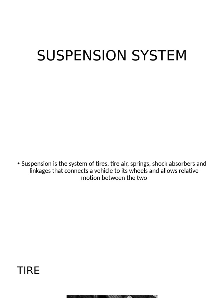 Suspension System | PDF
