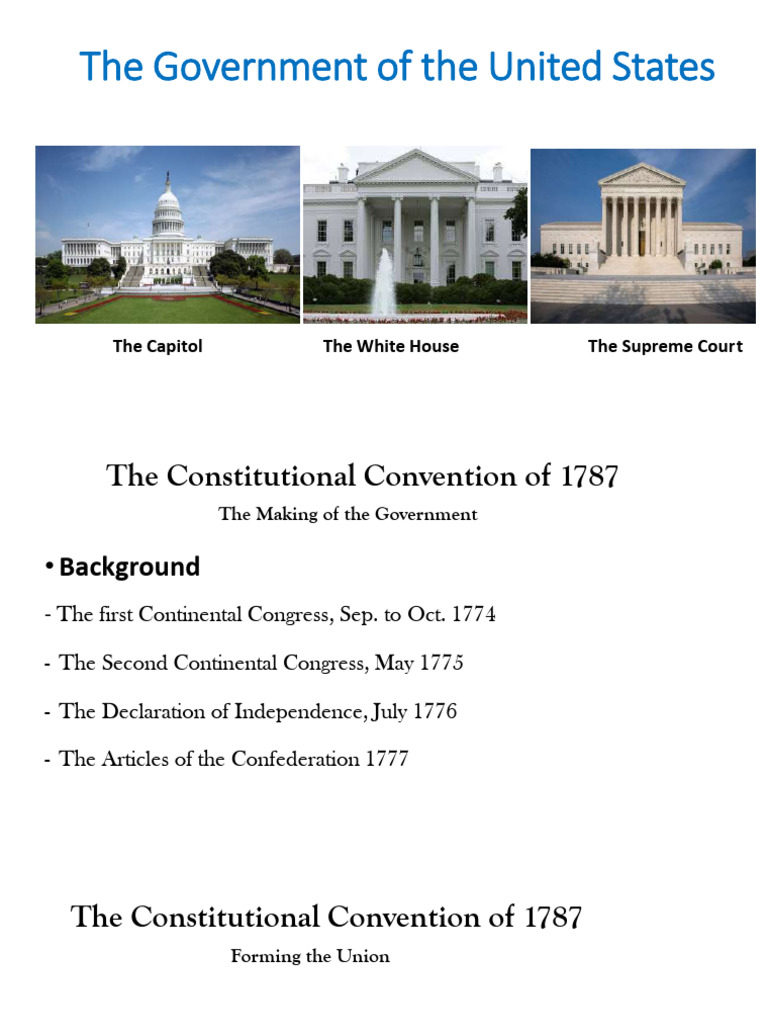 Formation of the U.S. Government | PDF | Article One Of The United ...