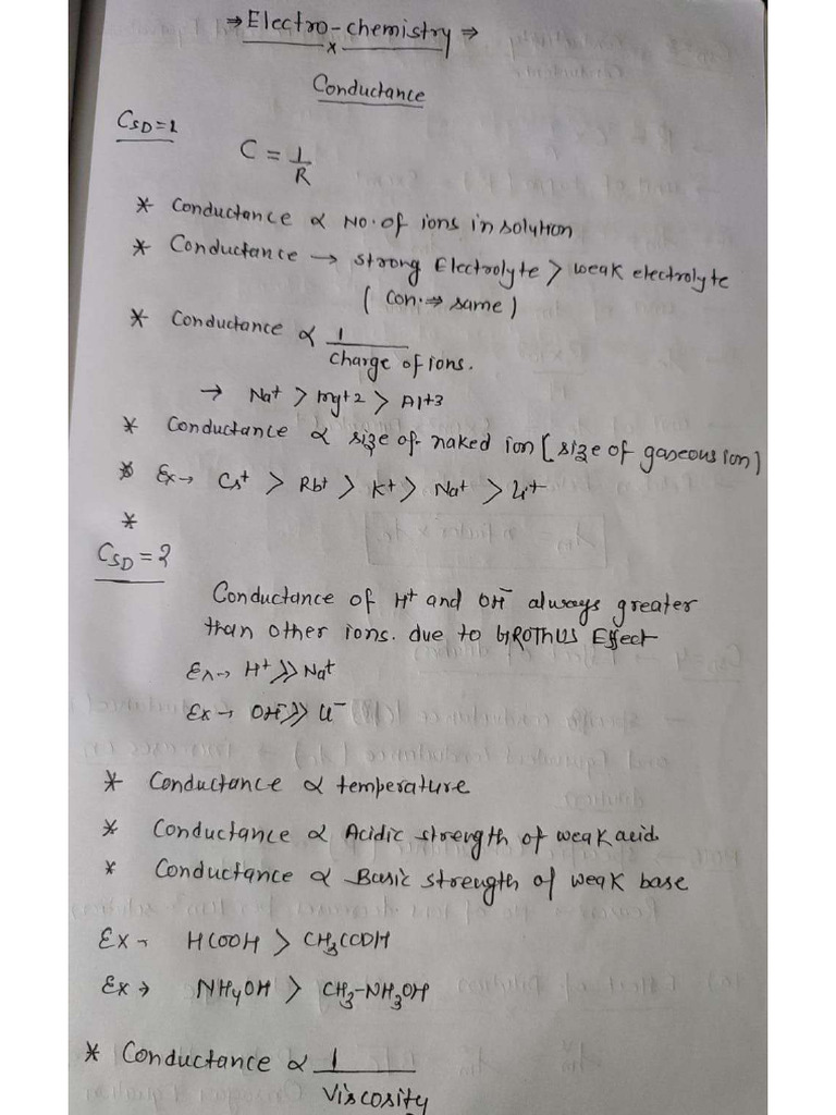Electrochemistry Short Points - 1 | PDF