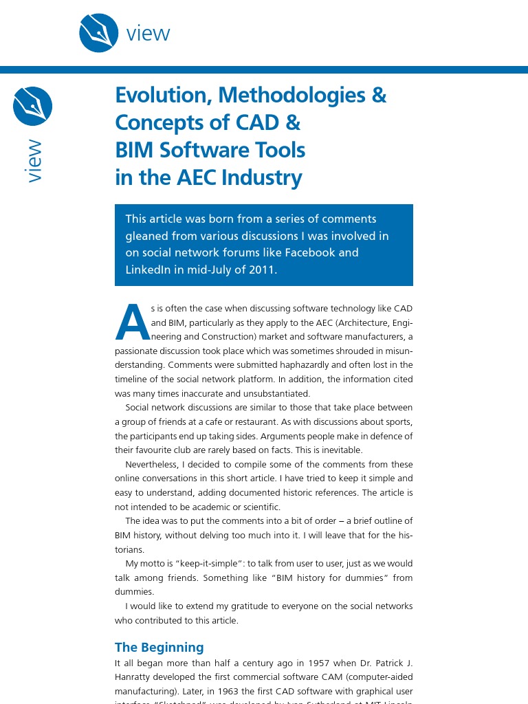 BIM Evolution in AEC Industry History | PDF | Computer Aided Design ...