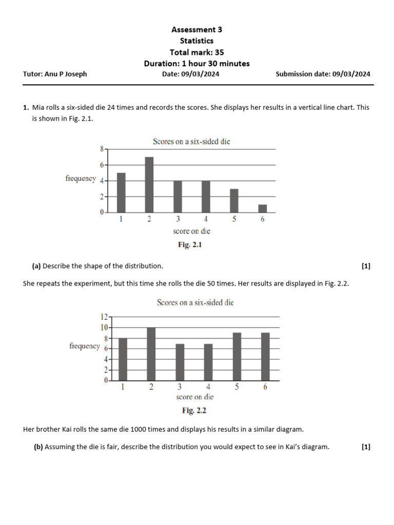 Assesment 3 | PDF | Probability Distribution | Outlier