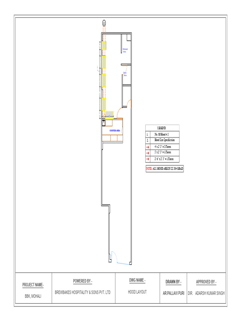 Kitchen Hood Layout Plan | PDF