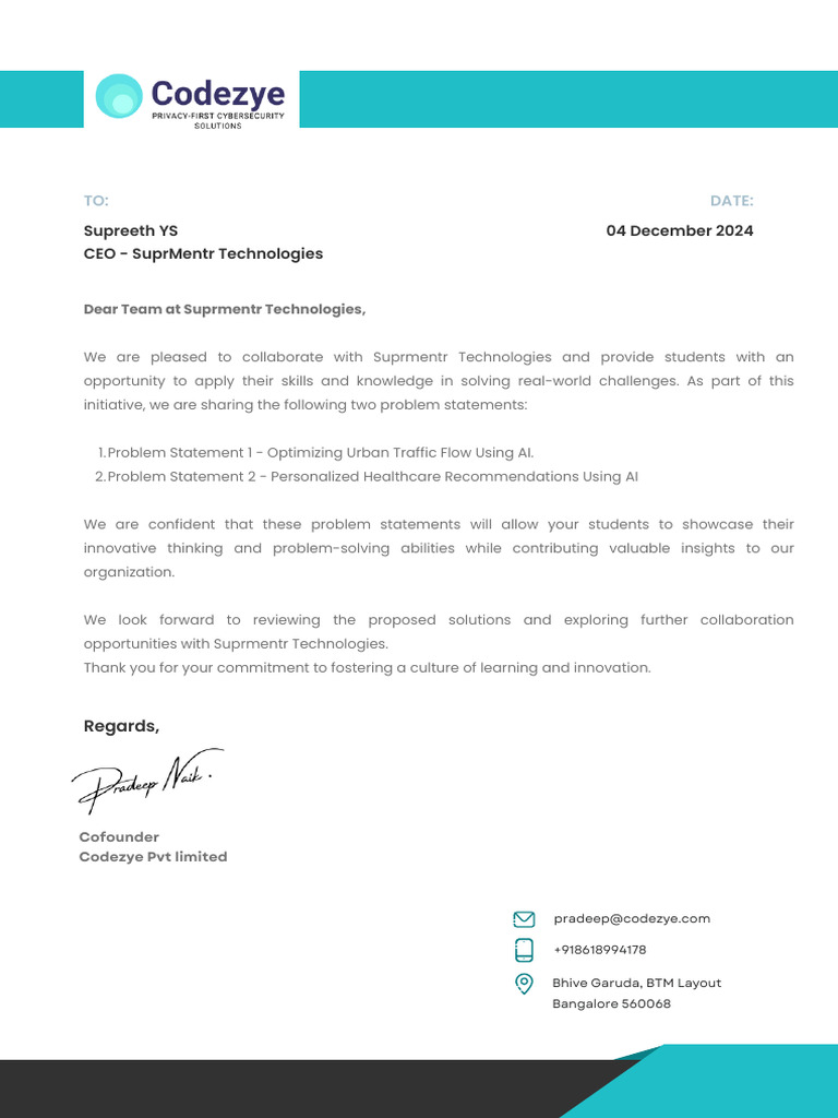 Problem Statement AIML | PDF