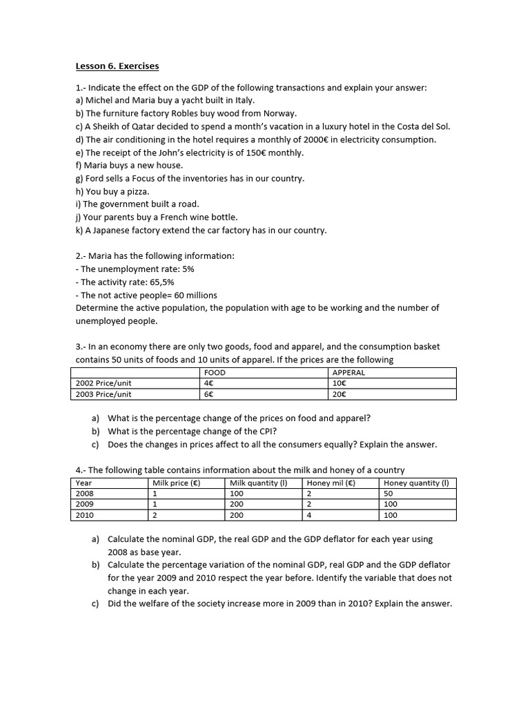 Lesson 6. Exercises | PDF