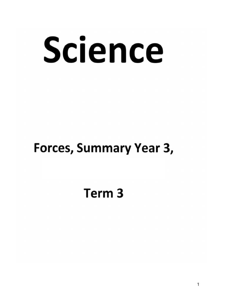 Forces Summary Y3 - 250209 - 164918 | PDF