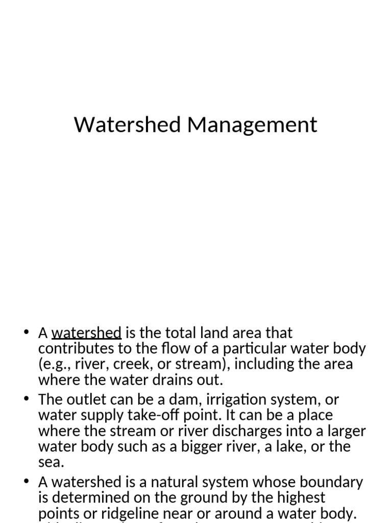 Understanding Watershed Management Issues | PDF | Environmental ...