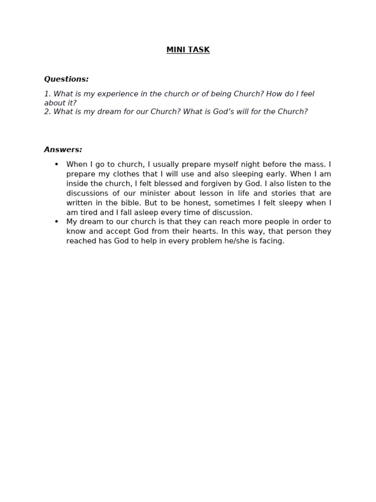 Mini Task 1 Pdf