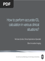 Barrett Universal II IOL Calculation | PDF