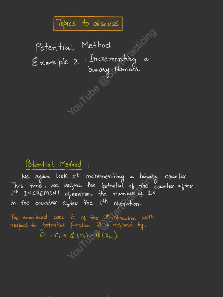 7. Potential Method Incrementing Binary Number | PDF