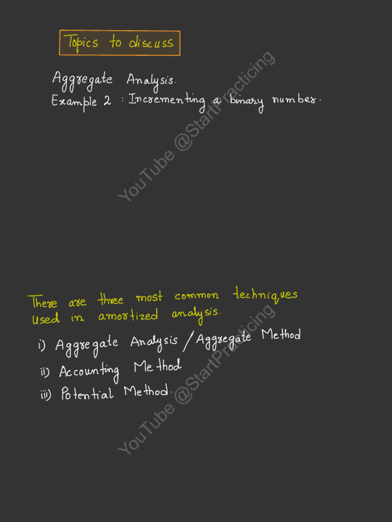 Aggregate Analysis Incrementing Binary Number | PDF