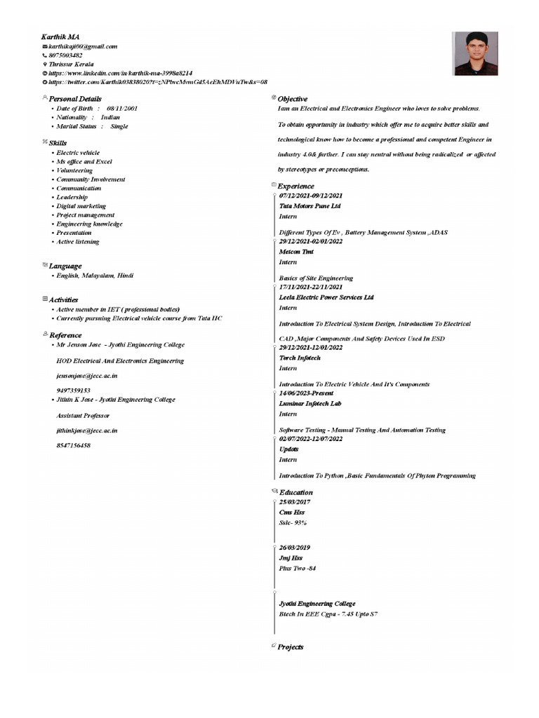 Karthik’s Resume | PDF