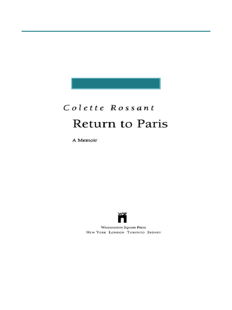 Order Return To Paris All Chapters Included | PDF