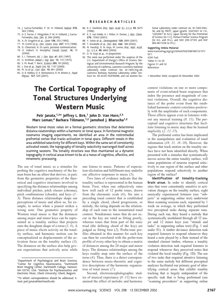 Auditory Cortex_Science | PDF | Frontal Lobe | Cerebral Cortex
