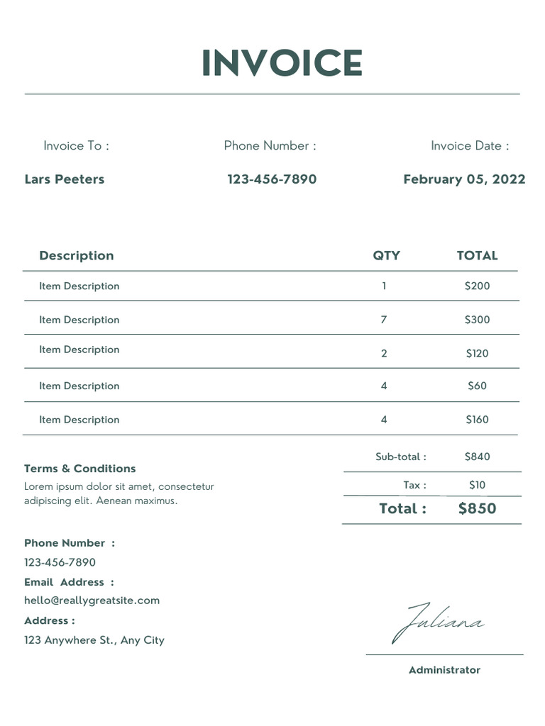 White Green Simple Modern Business Invoice - 20250221 - 153052 - 0000 | PDF