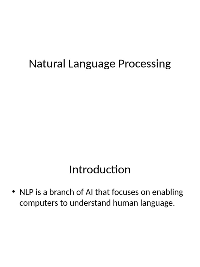 Natural Language Processing | PDF