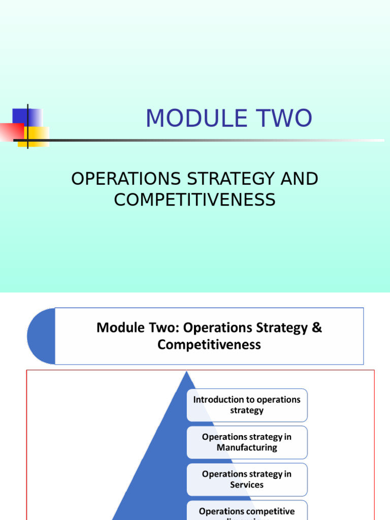Operations Strategy for Competitive Advantage | PDF | Strategic ...