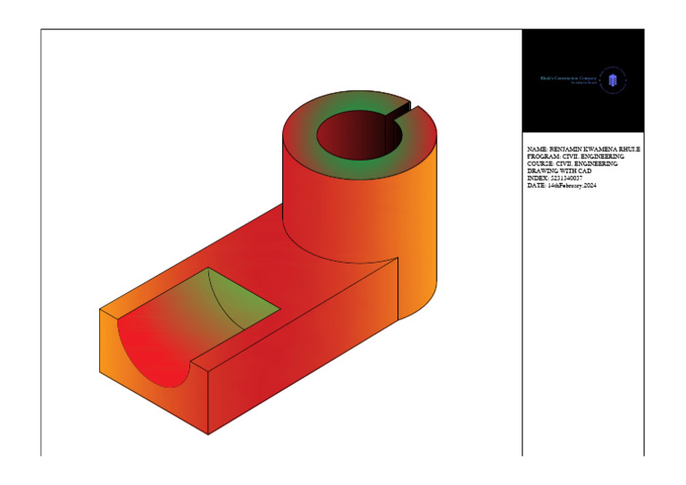Civil Engineering CAD Assignment 3-Model | PDF