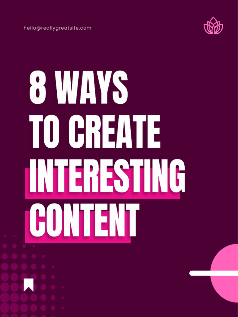 Purple Pink White Simple Classic Create Interesting Content LinkedIn Carousel | PDF