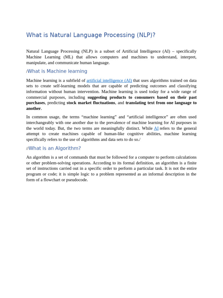 NLP | PDF | Word | Machine Learning