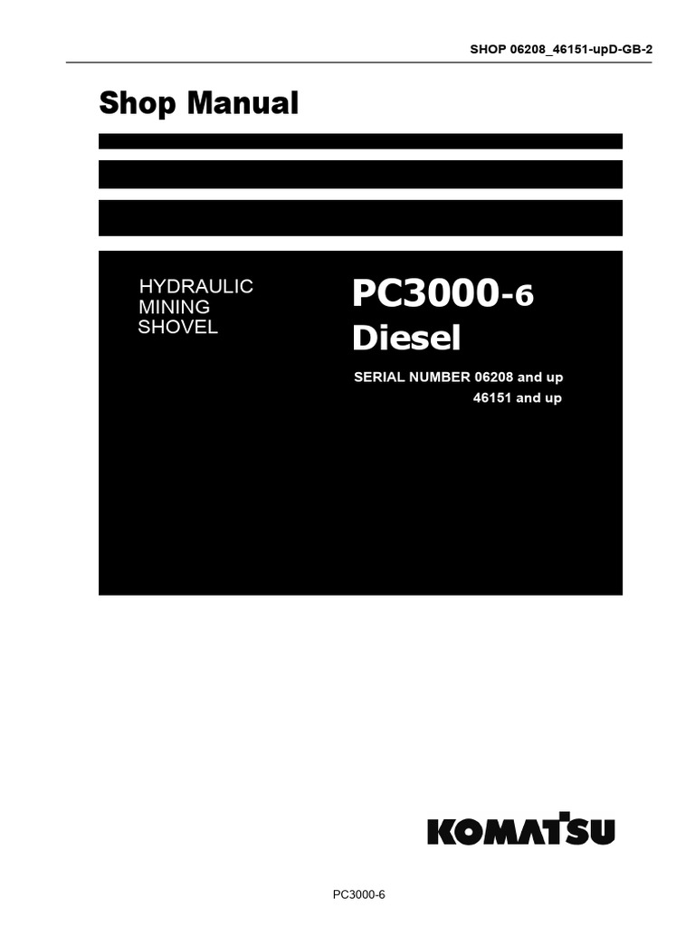 Shop Manual PC3000-6 | PDF | High Voltage
