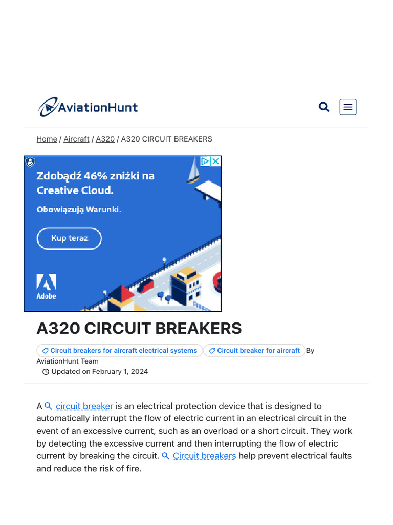 A320 Circuit Breaker Locations Guide | PDF | Cockpit | Aircraft