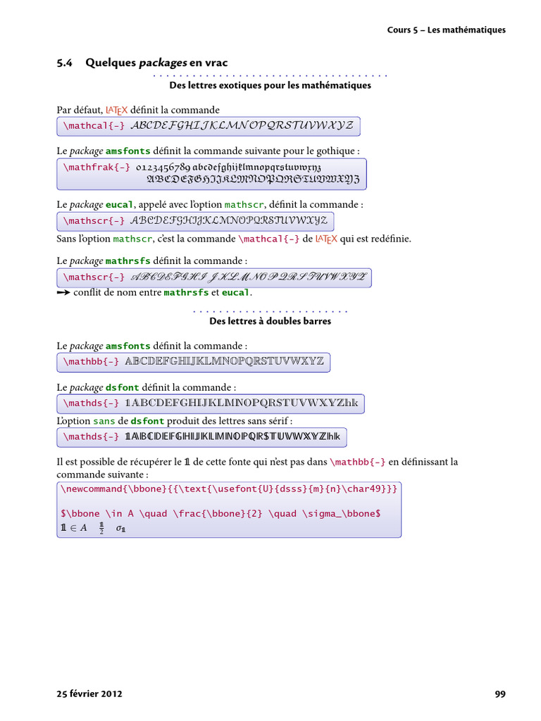 Lettres et décorations en LaTeX | PDF | Alphabet grec | Collation