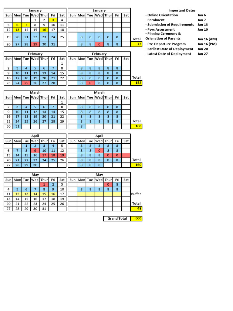 OJT-Calendar | PDF