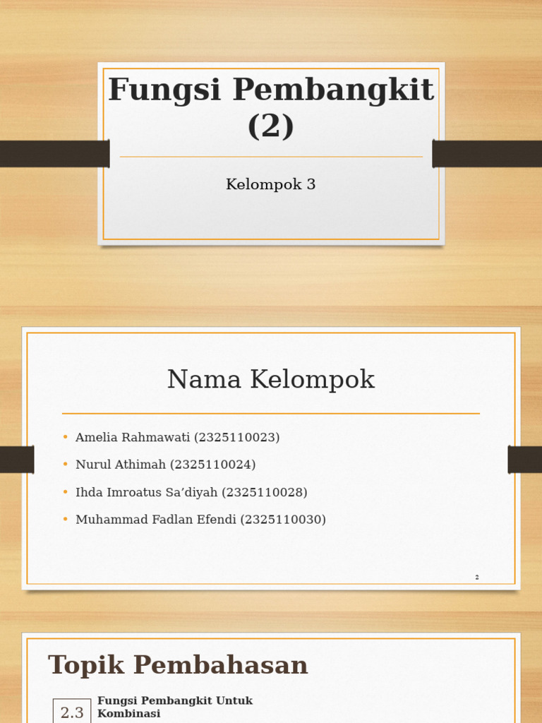 Fungsi Pembangkit | PDF