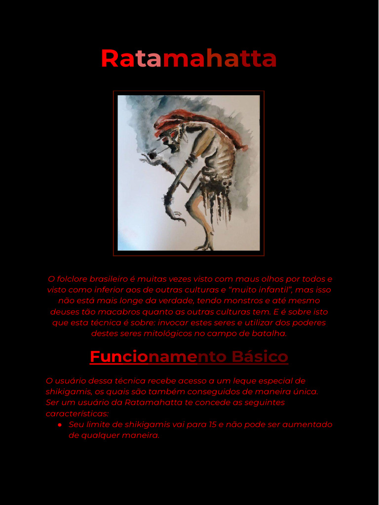 Invocação da Lenda Abuhuku | PDF | Lobisomens | Monstros
